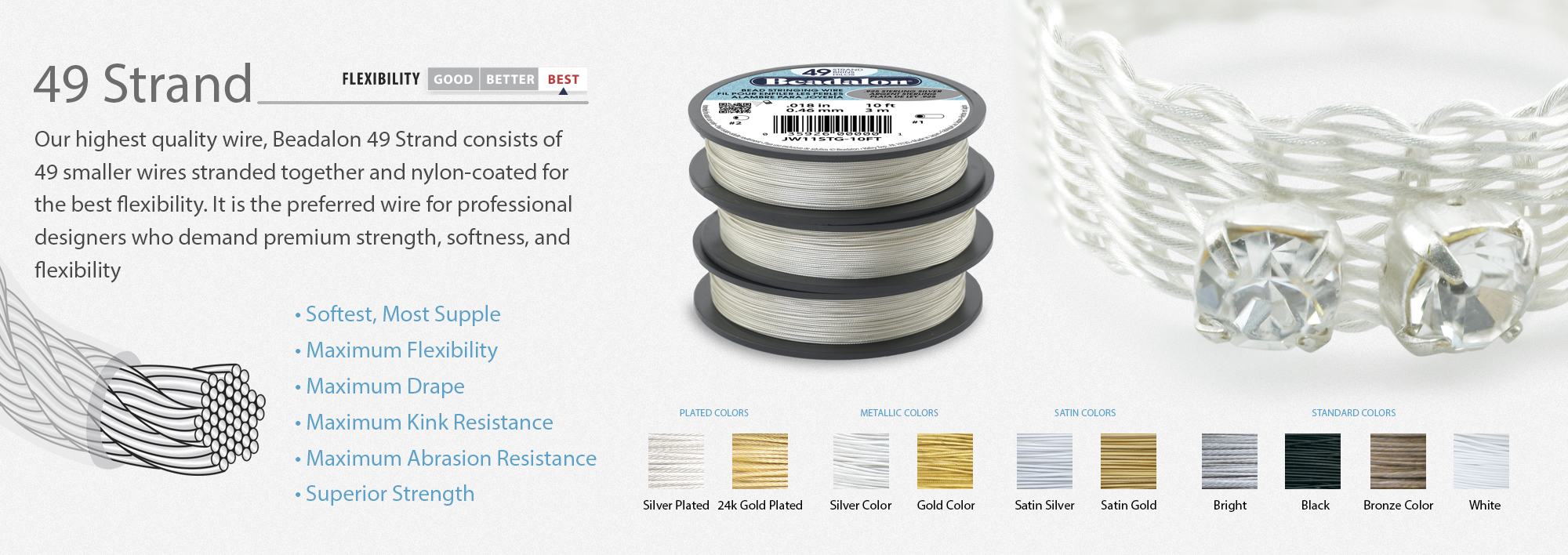 Beadalon - 49 Strand Bead Stringing Wire