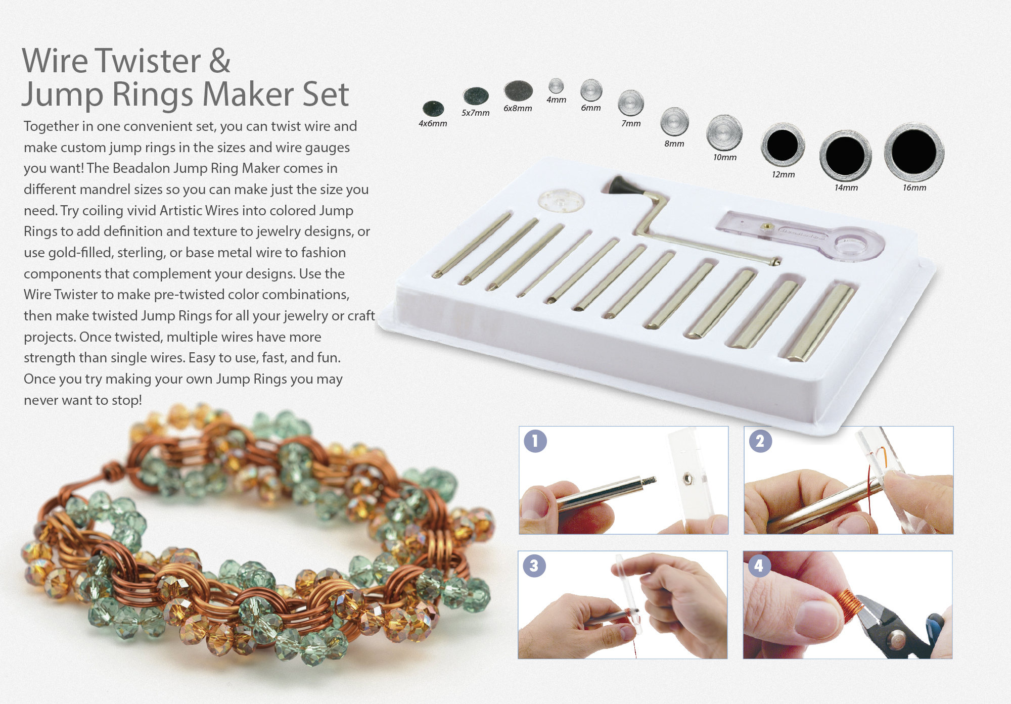 Wire Twister and Jump Rings Maker Set